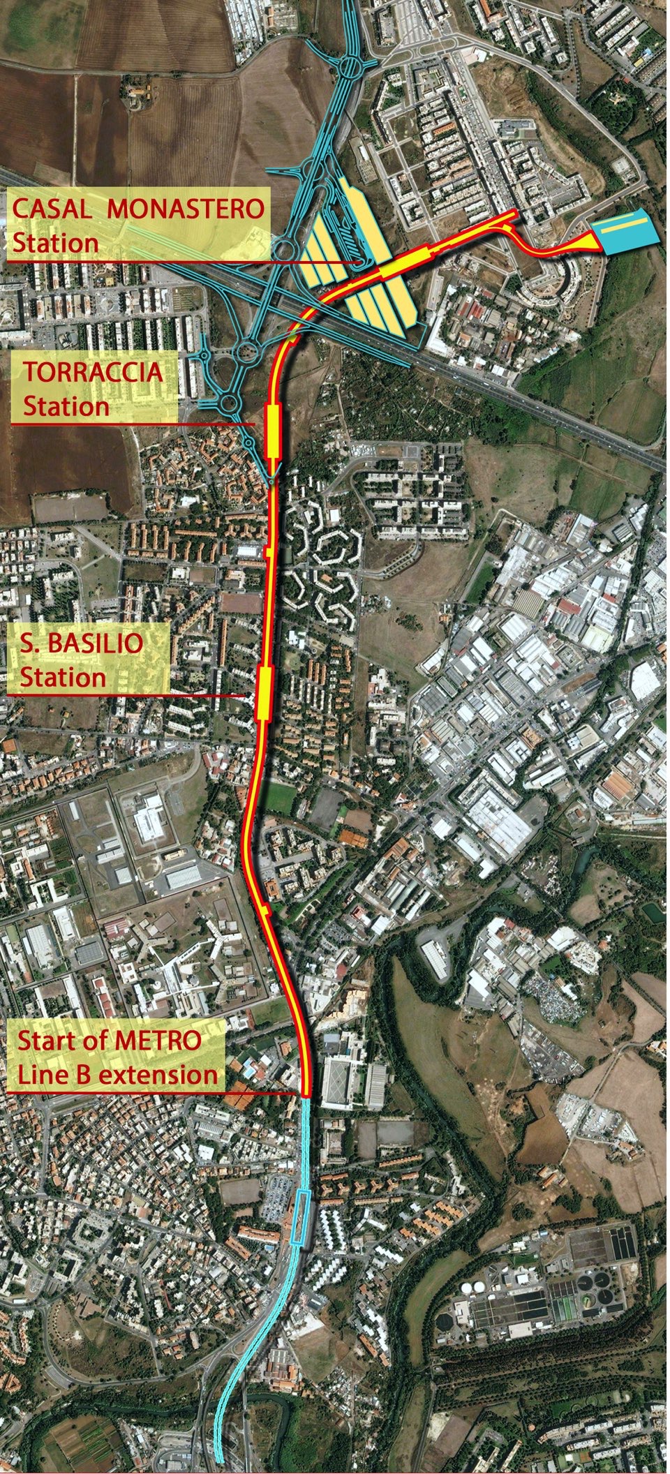 Rome Metro. Extension of Line B